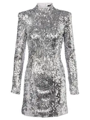 Balmain Sequin Mini Dress - Silver