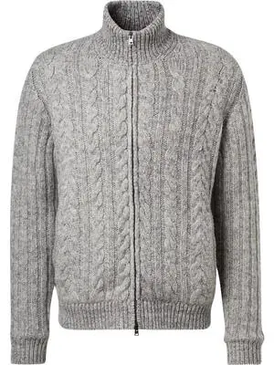 Herno Cable-knit Wool Jacket - Grey