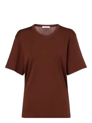 LEMAIRE Cotton Jersey T-shirt - Brown