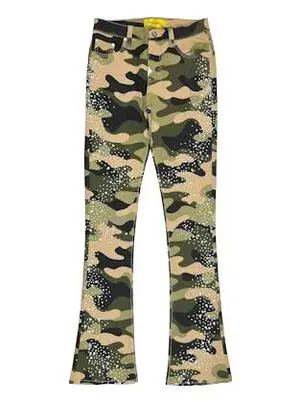 GUAPI Pearl Embellished Jeans - Camo