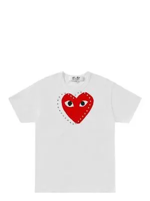 Comme Des Garçons Play Logo Stud P1t803 T-shirt - White