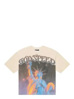 GODSPEED Purple City Tee Shirt - Bone