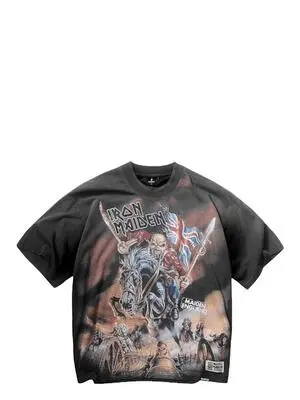REPRESENT Iron Maiden Steed T-shirt - Stained Black