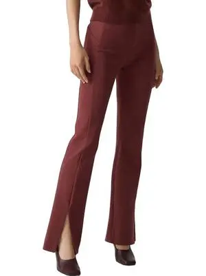Theory Slit Flare Leg Pants Oxblood Red