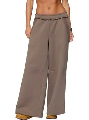 EDIKTED Oversize Baggy Sweatpants - Brown