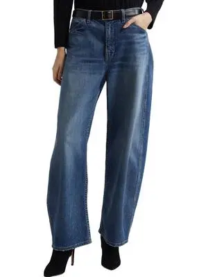 NILI LOTAN Tribeca Barrel Leg Jeans - Classic Wash