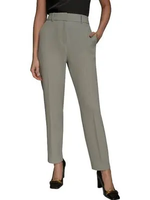Donna Karan New York Flat Front Straight Leg Trousers - Weathered