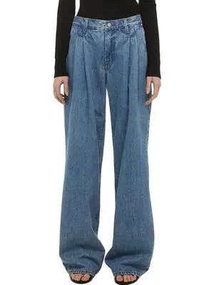 HELMUT LANG High-Waist Double Pleat Jeans