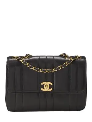 Chanel Lambskin Vertical Flap Bag - Black