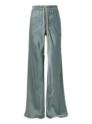 Rick Owens Paneled Charmeuse Wide-leg Pants - Green