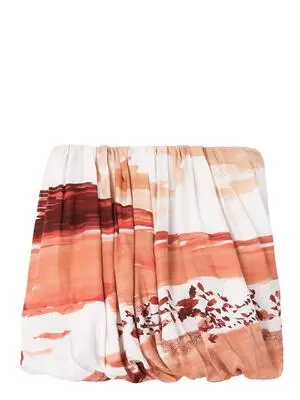 JW Anderson Pleated Printed Twill Mini Skirt - Multi