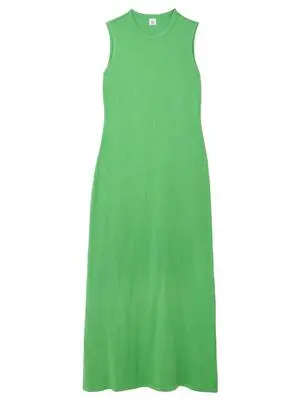 LESET Margo Cotton-jersey Maxi Dress - Green