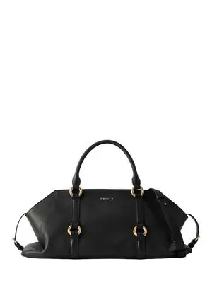 Alexander McQueen Farringdon Medium Textured-leather Shoulder Bag - Black