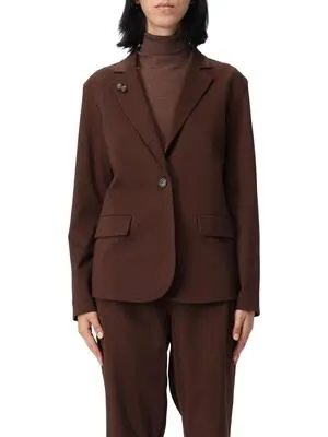 Fabiana Filippi Single-breasted Jacket With Notched Lapel - Brown