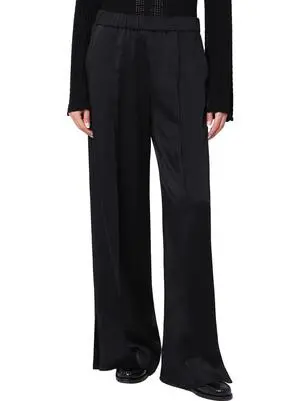 JIL SANDER Satin Palazzo Trousers - Black