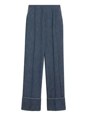 Valentino Garavani Chambray Denim Trousers - Blue