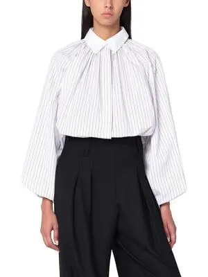 PATOU Striped Balloon Sleeve Shirt - Pink