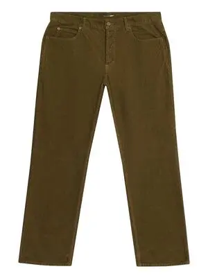 Saint Laurent Vintage Corduroy Straight-leg Jeans - Army Green