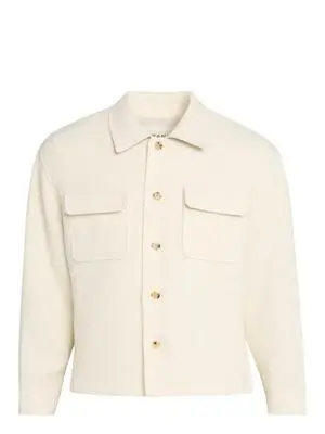 FRAME Tweed Two-pocket Overshirt - Warm White