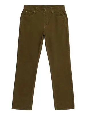 Saint Laurent Vintage Corduroy Straight-leg Jeans - Army Green