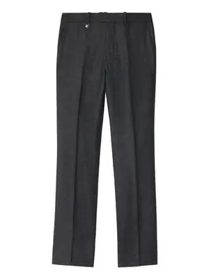 Burberry Check Wool Cashmere Tailored Trousers - Loden/highland Green