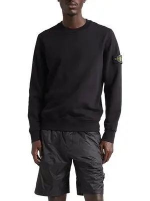 Stone Island Stone Island Compass Logo Patch Crewneck Sweatshirt V0029 Black