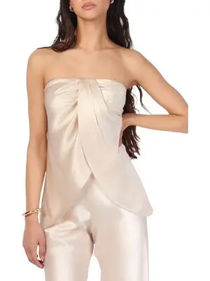 Cami Nyc Bonita Strapless Silk Top - Oat
