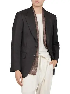 TOM FORD Shelton Check Wool Sport Coat - Testa Di Moro Multi