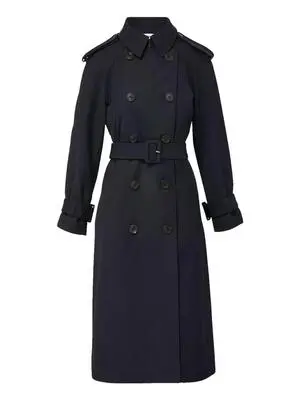 Veronica Beard Conneley Dickey Belted Trench Coat - Blue