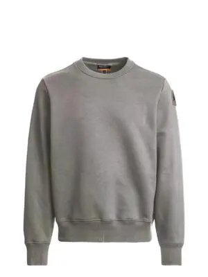 PARAJUMPERS Crew-neck Sweatshirt With Sleeve Patch - Grey