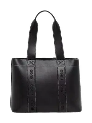 Hugo Logo-embroidered Tote - Black