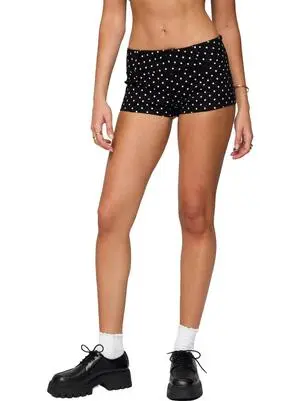 EDIKTED Polka Dot Short - Black-and-white