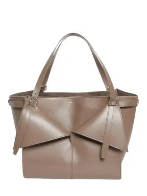 Coperni Belt Cabas Leather Tote - Brown/brown
