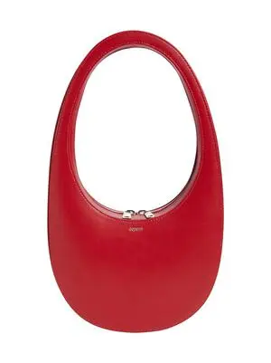 Coperni Swipe Leather Handbag Red Red