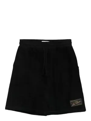 LES DEUX Reverse-weave Shorts - Black