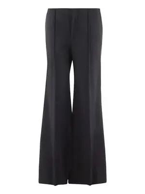 Chloé Flared Wool Trousers - Black