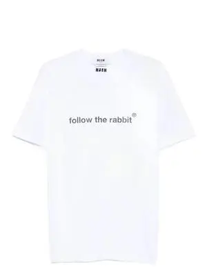 MSGM Lettering-print T-shirt - White