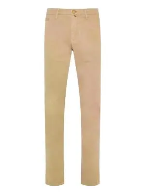 Jacob Cohen Button-fly Straight Leg Trousers - Neutrals
