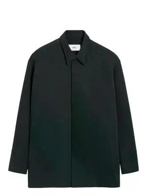 Ami Wool Oversized Shirt - Black