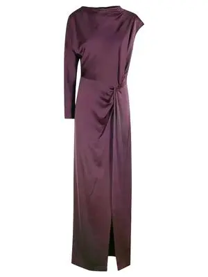Federica Tosi Asymmetrical Draped Dress - Purple