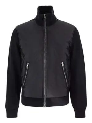 TOM FORD Knitted Paneled Zip-Front Bomber Jacket