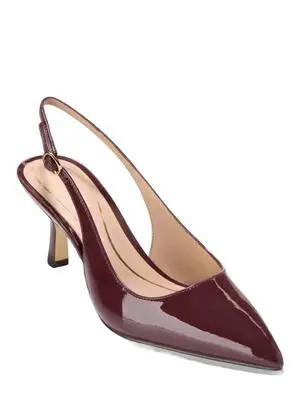 Cole Haan Hansell Slingback Pointed Toe Pump - Black Garnet Patent Leather