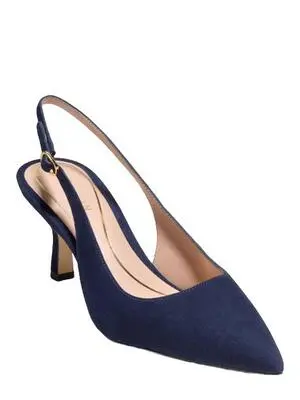 Cole Haan Hansell Slingback Pointed Toe Pump - Ch Midnight Moon Suede