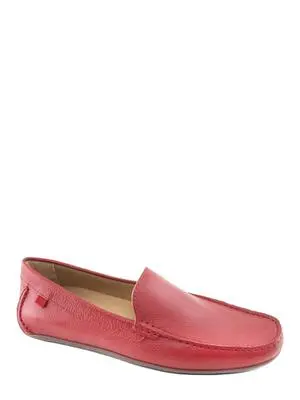 MARC JOSEPH NEW YORK Broadway Leather Venetian Driver Loafer - Red Grainy