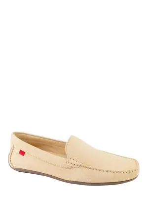 MARC JOSEPH NEW YORK Broadway Leather Venetian Driver Loafer - Sand Italo Grainy
