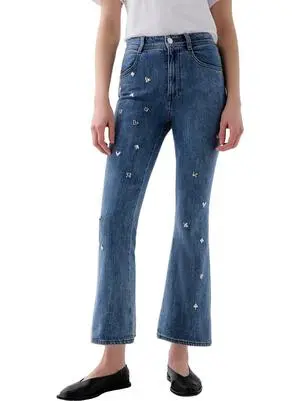 SCALPERS Ankle Length Denim Pants Blue