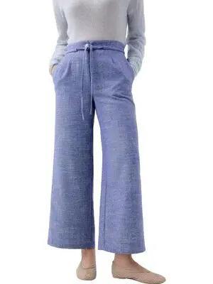 SCALPERS Linen Studs Pant - Indigo