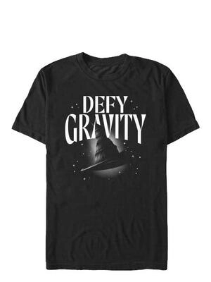 WICKED Defy Gravity Witch Hat Short Sleeve Graphic T-shirt - Black