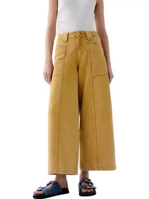 SCALPERS Culotte Denim Pants - Mustard