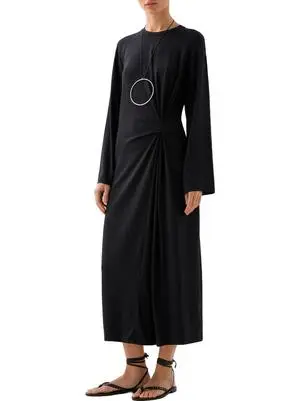 SCALPERS Knot Jersey Dress - Black